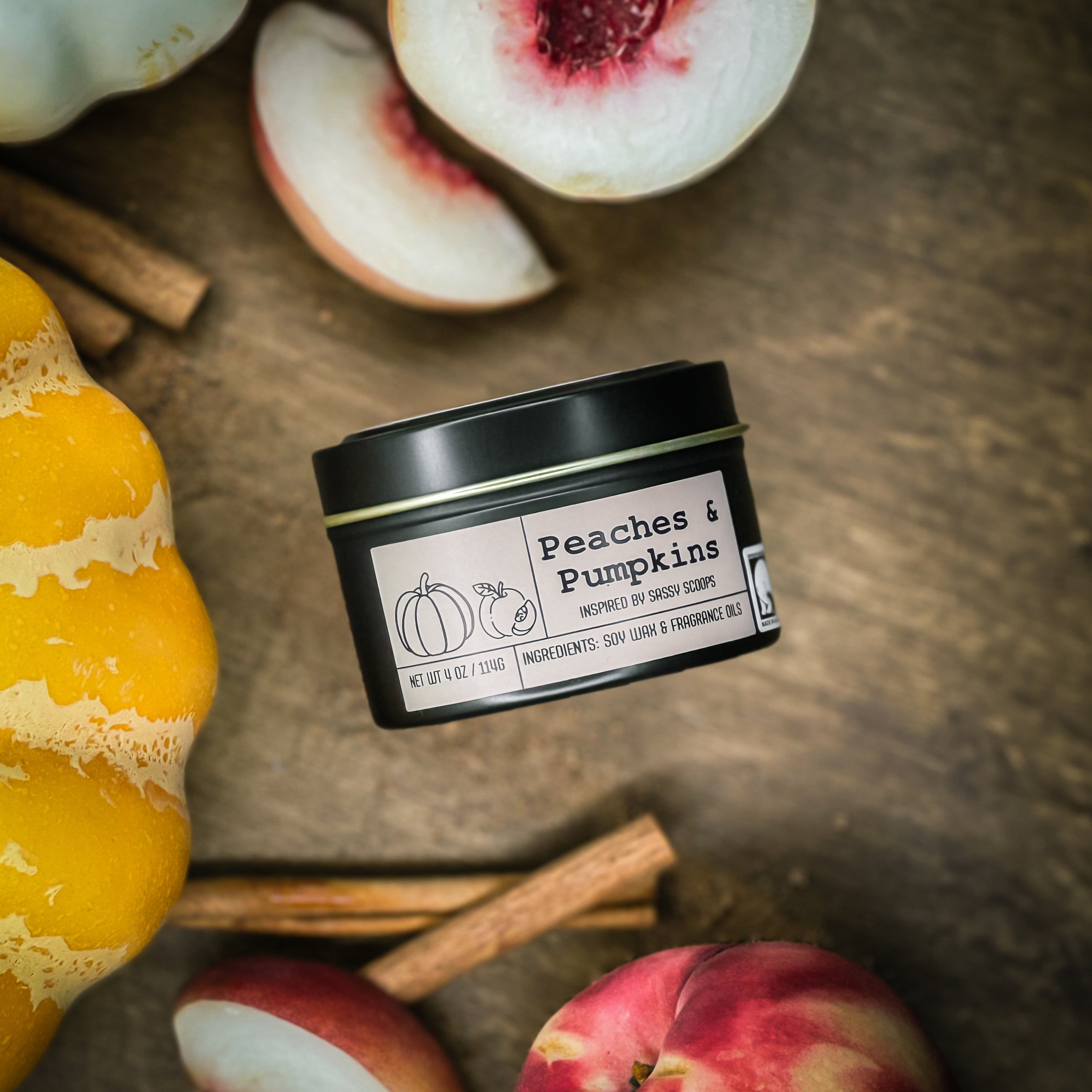Peaches and Pumpkins Scented Soy Candle | Smell This AK